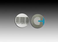 China Round Barcode Paper Anti Theft Labels 40mm Dia RF Security Labels HAX705 8.2MHz for sale