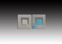 China 30*30mm Plastic Red EAS RF Label Plastic 8.2Mhz Cosmetics HAX726 for sale