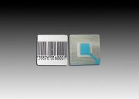 China Barcode Paper 8.2mhz Security Labels , Disposable RF Soft Label High sensibility 30*30mm for sale