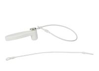 China 1.8mm Dia EAS Lanyard One-loop , Black / White Plastic Edge EAS System HAX201 for sale