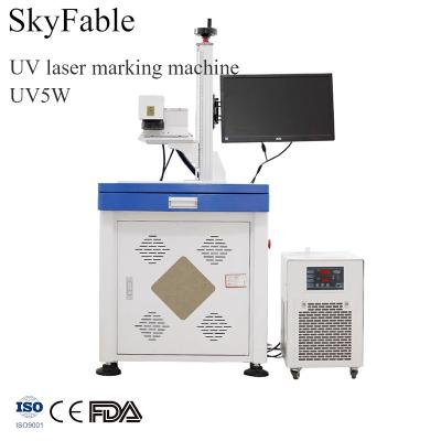 China 355nm UV Laser Marking Machine 5W Metal Glass Ceramic Plastic Leather Laser Engraver for sale