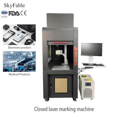 China High Speed Closed 20w Fiber Laser Marking Machine Supported File Formats AI for sale