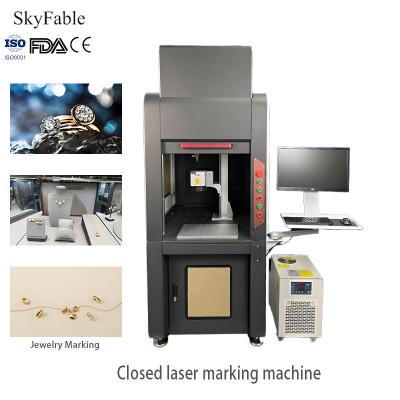 China High Precision Closed Laser Marking Machine AC 220V 50Hz QR Code Laser Engraver Equipment for sale