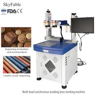 China Wood Acrylic Leather Multi Axis Laser Marking Machine Multi Head CO2 Laser Engraver for sale