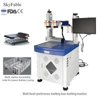China Automated Multi Head Fiber Laser Marking Machine For High Temp Resistant New Energy for sale