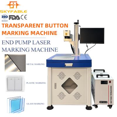 China End Pump 20W Fiber Laser Etching Machine For Metal Plastic Glass for sale