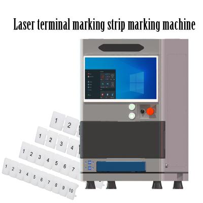 China Label Laser Marking Machine Terminal Marking Number White Bar Digital Bar Number Label Cable Number Engraving for sale