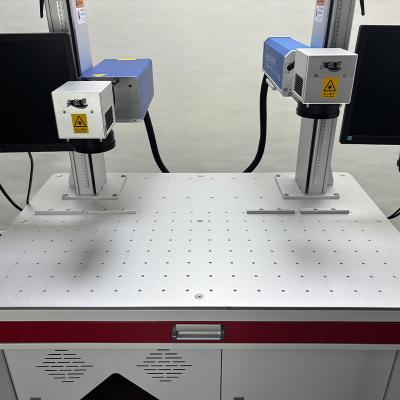 China High-precision Dual-column Laser Marking Machine with Aviation Aluminum Beams and 110mm x 110mm Marking Area for Stable and Durable Performance for sale
