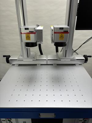 China Dual-Head UV Laser Marking Machine with Dual-Station Synchronization and 355nm Ultraviolet Laser for Industrial-Grade Reliability for sale