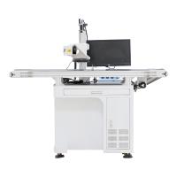 China Visual Positioning Fiber Laser Marking Machine with Automatic Identification and 20W/30W/50W/100W Laser Power for Metal and Non-Metal Engraving for sale