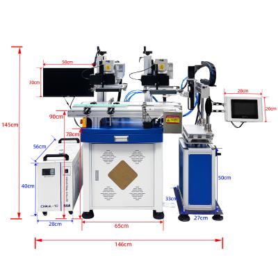China Fully Automatic Dual-CCD Visual Positioning Laser Marking Machine with No Need For Jigs for Metal and Plastic Marking for sale