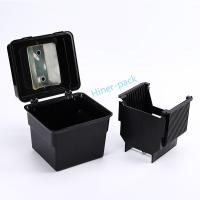China Black ESD Wafer Shipping Box 6 Inch Vertical Carrier For Clean Room for sale