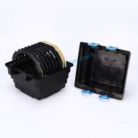 China 6 Inch 150mm Black ESD Wafer Storage Box Carrier For Secure Transportation for sale