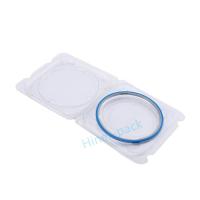 China Clamshell Silicon Wafer Box Transparent Black With Hoop Ring ROHS Compliant for sale