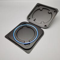 China ESD Black Wafer Shipping Box Anti Static Matched With Hoop Ring Suitable For 4 Inch Wafer for sale