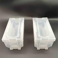 China Transparent Visual Rectangle Wafer Box With Lid And Bottom Conform To Low Gas Release And RoHS Standard for sale