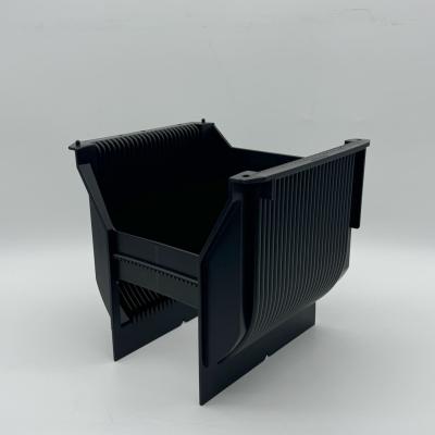 China 8 Inch Ultra Clean Wafer Cassette Box With 25 Capacity In Black ESD Protection Material for sale