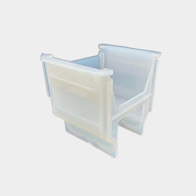 China Injection Molding Teflon Wafer Cassette Box For Storage And Transport for sale