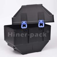 China For 25PCS 12 Inch Wafer Flex Frame Shipper Conductive PP Black Wafer Storage Box for sale