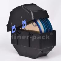 China For 25PCS 12 Inch Wafer Flex Frame Shipper Conductive PP Black Wafer Storage Box for sale