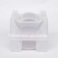 China Transparent PP Material Vertical Style Wafer Holder 8'' Wafer Shipping Box For Silicon Wafer for sale