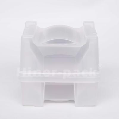 China Transparent PP Material Vertical Style Wafer Holder 8'' Wafer Shipping Box For Silicon Wafer for sale