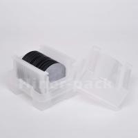 China Transparent PP Material Vertical Style Wafer Holder 8'' Wafer Shipping Box For Silicon Wafer for sale