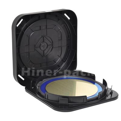 China Horizontal 300mm Wafer Carrier Canisters Box Conductive Black PP Material for sale