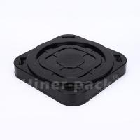 China Horizontal 300mm Wafer Carrier Canisters Box Conductive Black PP Material for sale