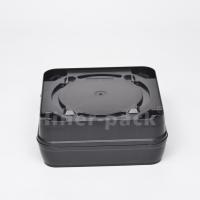 China Capacity 25pcs Semiconductor Wafer Packaging Box Black Conductive PP Horizontal Wafer Shipper for sale