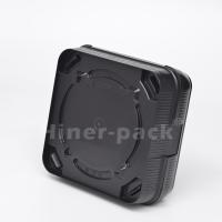 China Capacity 25pcs Semiconductor Wafer Packaging Box Black Conductive PP Horizontal Wafer Shipper for sale