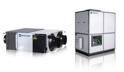 China Plate Heat Exchanger Total Heat Recovery Fresh Air Handling Unit With 76% Efficiency for sale