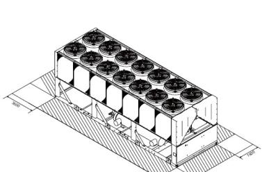 China Dual Screw Compressor Free Cooling Air Cooled Chiller Heat Pump Unit R134a 502.9 kw for sale