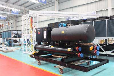 China Residential R134a 1419KW Water Cooled Screw Chiller Heat Pump System for sale