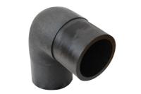 China Polyethylene plastic pipe socket 90 degree pe elbow of HDPE pipe fittings for sale
