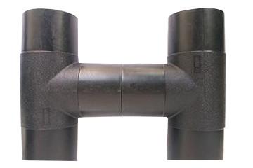 China Heating plate cool down butt reducing tee of HDPE pipe fittings for sale