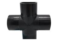 China Micro sprinkler irrigation steel clamp socket cross HDPE pipe fittings for sale