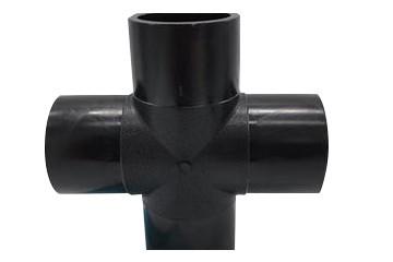 China Micro sprinkler irrigation steel clamp socket cross HDPE pipe fittings for sale
