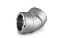 China ISO9001 45 Degree Elbow SS Socket Weld Fittings for sale