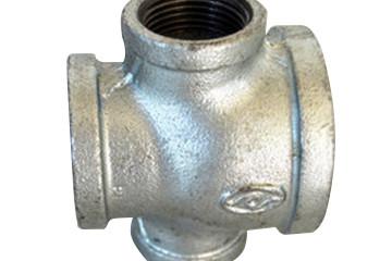 China ISO9001 Cross Galvanized Malleable Iron Pipe Fittings for sale