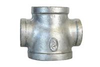 China ISO9001 Cross Galvanized Malleable Iron Pipe Fittings for sale