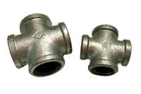 China Galvanized Cross Black Malleable Cast Iron Pipe Fittings for sale