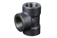 China DN15 Carbon Forged Steel Threaded Tee Fittings for sale
