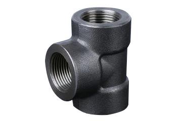 China DN15 Carbon Forged Steel Threaded Tee Fittings for sale