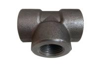 China DN15 Carbon Forged Steel Threaded Tee Fittings for sale