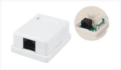 China ABS Material Single Port Surface Mount Outlets RJ45 Box White Surface Box With PCB YH7015 for sale
