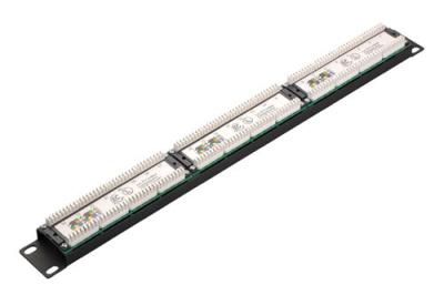 China Cat5e UTP Fast Ethernet Network Horizontal Patch Panel 24 Port 1U 19inch AMP Tyco Type IDC Type YH4009 for sale