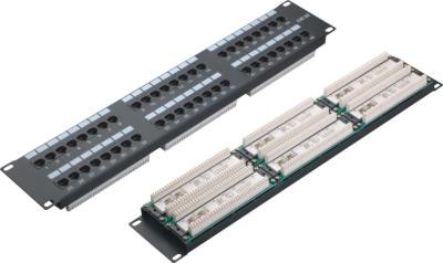 China UTP 48 Port Patch Panel 2U AMP Type Cat5e Patch Panels for Computer Center YH4015 for sale