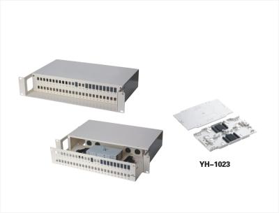 China FC ODF Rack Mount Fiber Optic Splice Box 48 Core 96 Core Patch Panel With 4 Pcs Splicing Tray YH1015 for sale