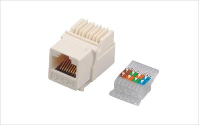China Durable Cat6 Toolless RJ45 Network Keystone Jack with Color Coded Wiring Schema Snap YH7007 for sale